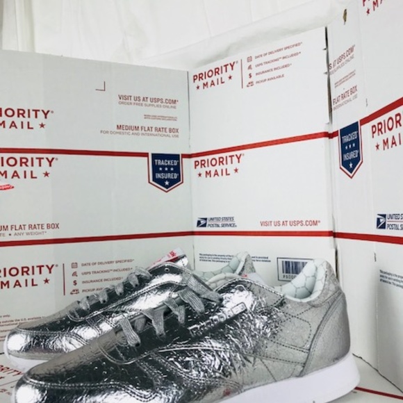 Reebok | Shoes | Womens Reebok Silver Metallic Shoes Bs515 | Poshmark